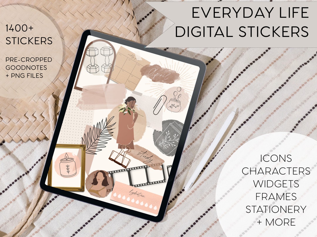 Everyday Life Pre-cropped Digital Sticker Set Sticker Book for ...