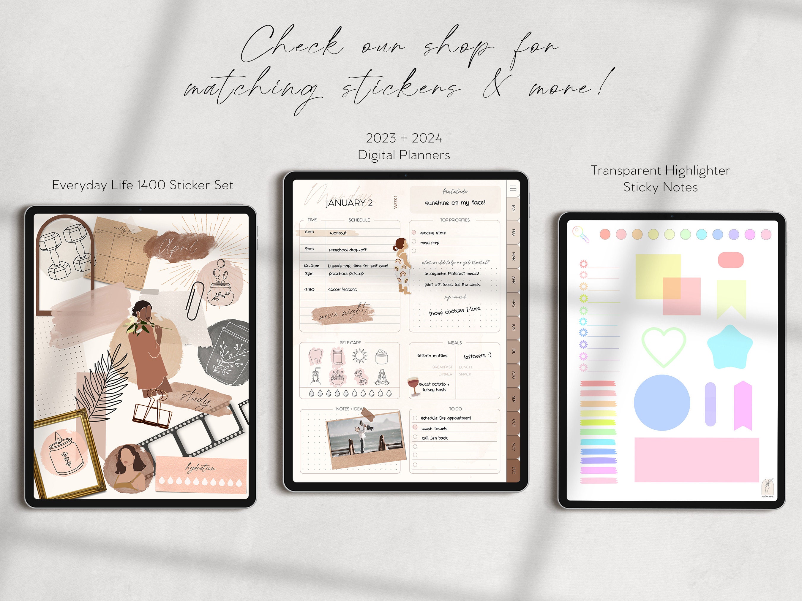 2024 Aesthetic Digital Life Planner Dated Daily Planner - Etsy Australia