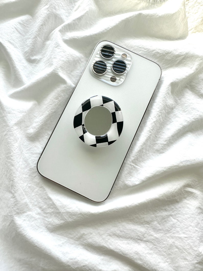 Cute Small Mirror Phone Stand, Clean Phone Holder, Phone Accessories ...