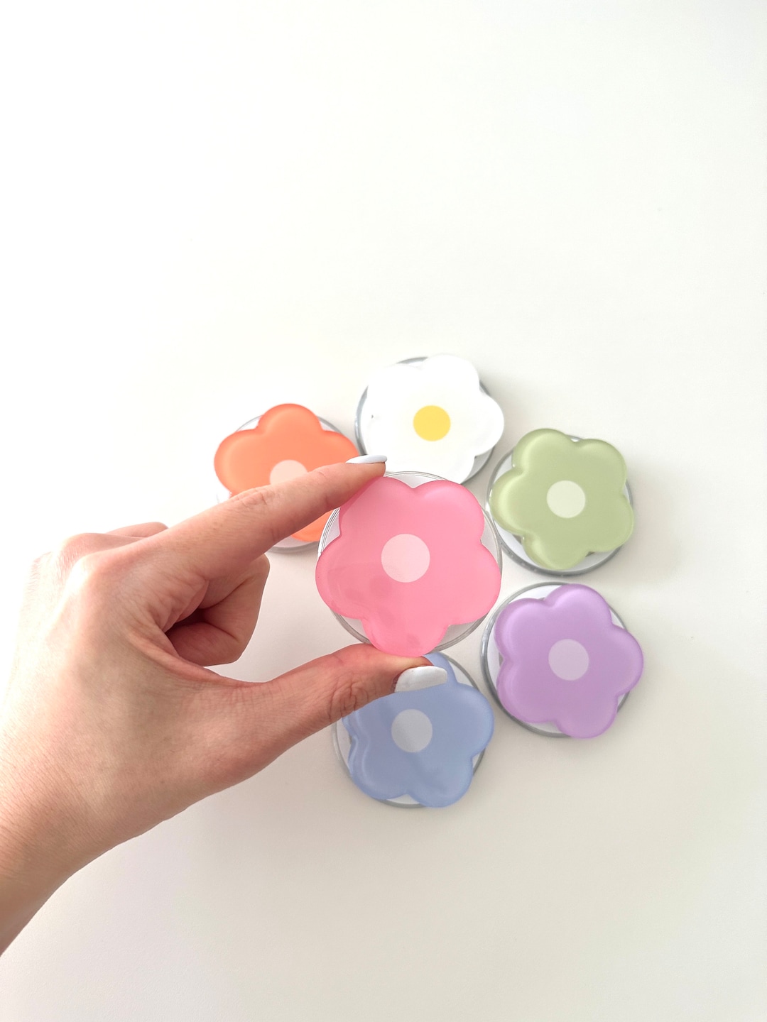 Colorful Flower, Cute Phone Holder, Flower Phone Grip (magnetic Version ...