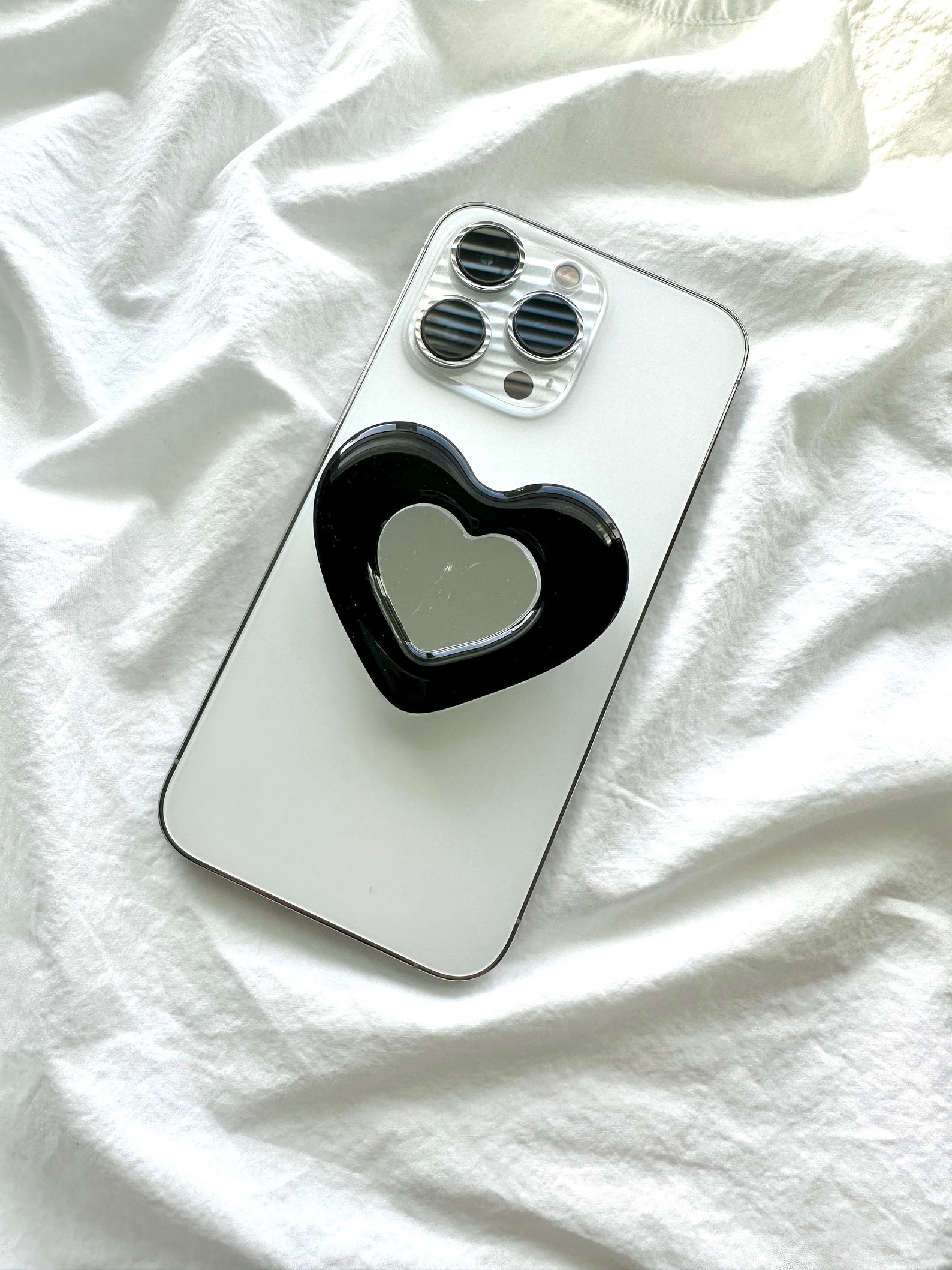 Cute Small Mirror Phone Stand, Clean Phone Holder, Phone Accessories ...
