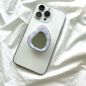Cute Small Mirror Phone Stand, Clean Phone Holder, Phone Accessories ...