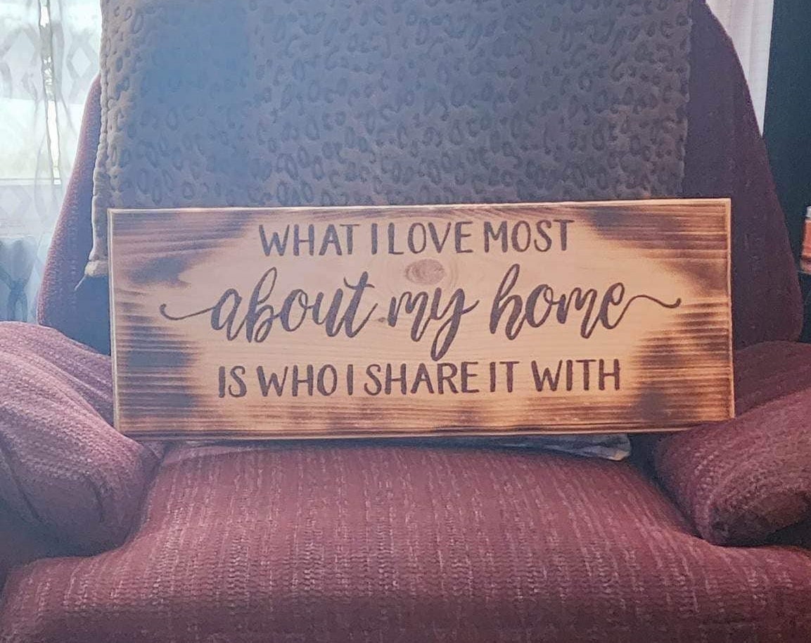 Woodburned Rustic Farmhouse Style Family Sign for Beautiful Home Decor ...