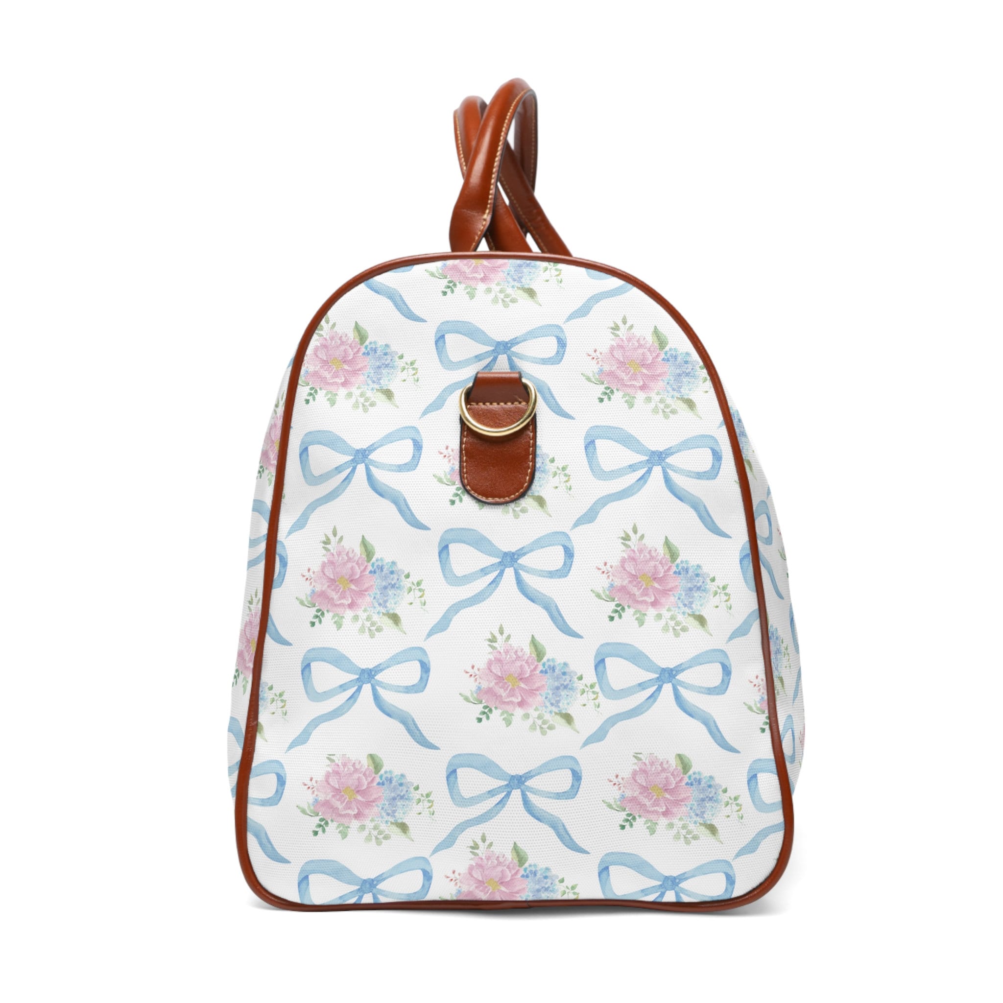 Custom Floral Duffle Bag Preppy Girls Travel Bag Hydrangea and Bows ...
