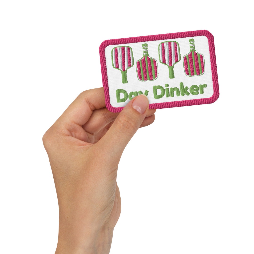 Day Dinker Pickleball Embroidered Patches Gift for Pickleball Partner ...