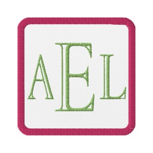 Custom Monogram Embroidered Patches Monogram Initial Embroidered Patch ...