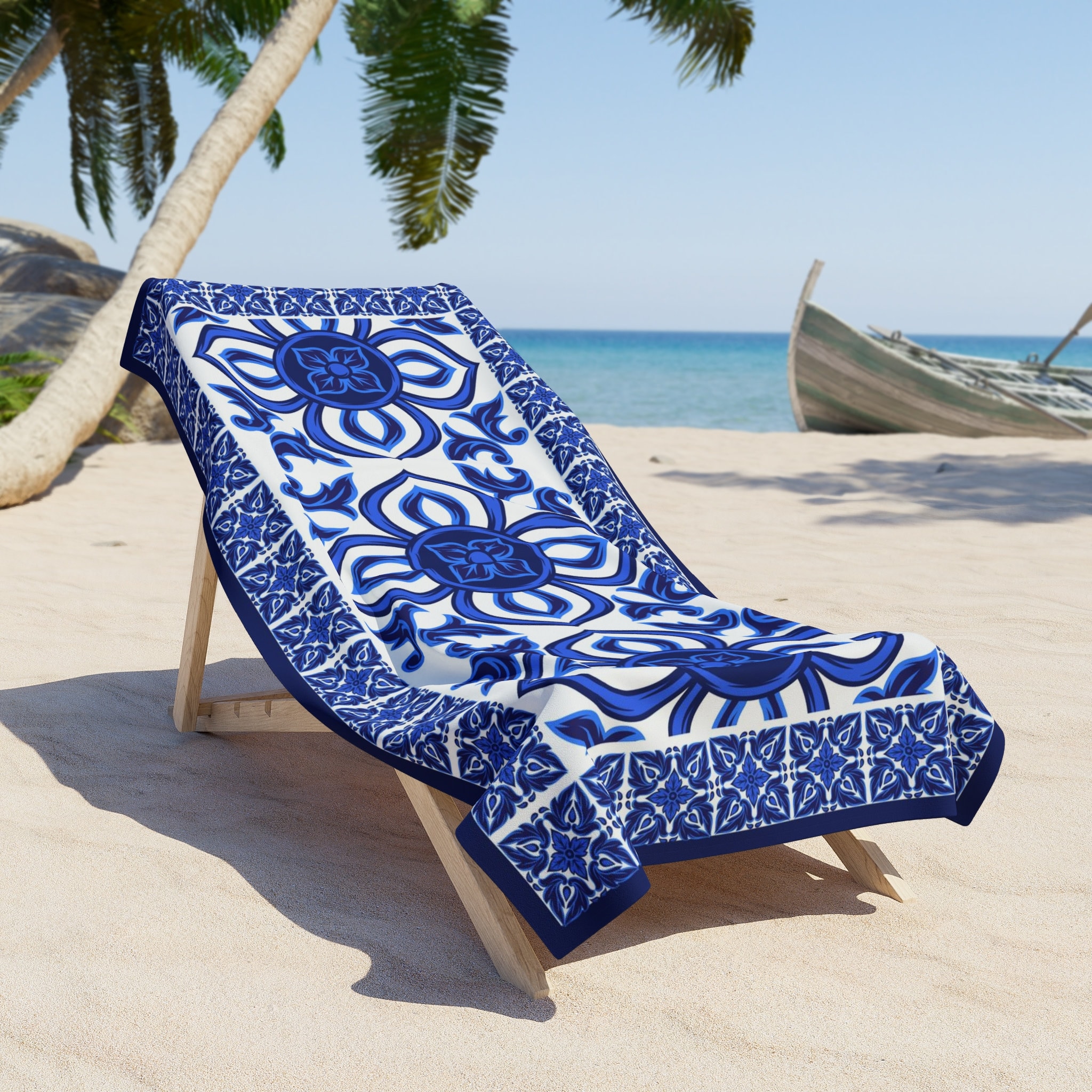 Blue and white beach towels store