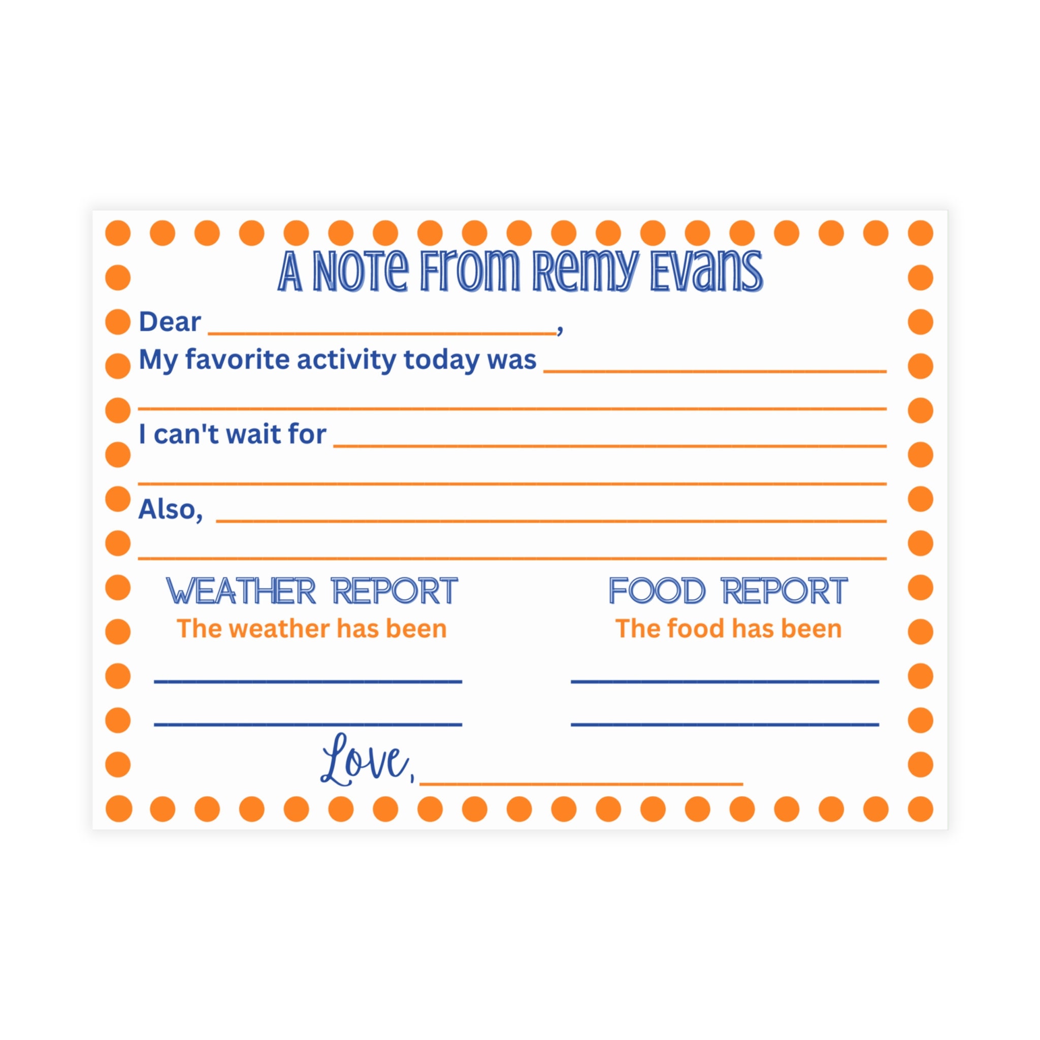 Camp Stationary, Summer Camp Letters From Kids, Camp Longhorn Custom ...