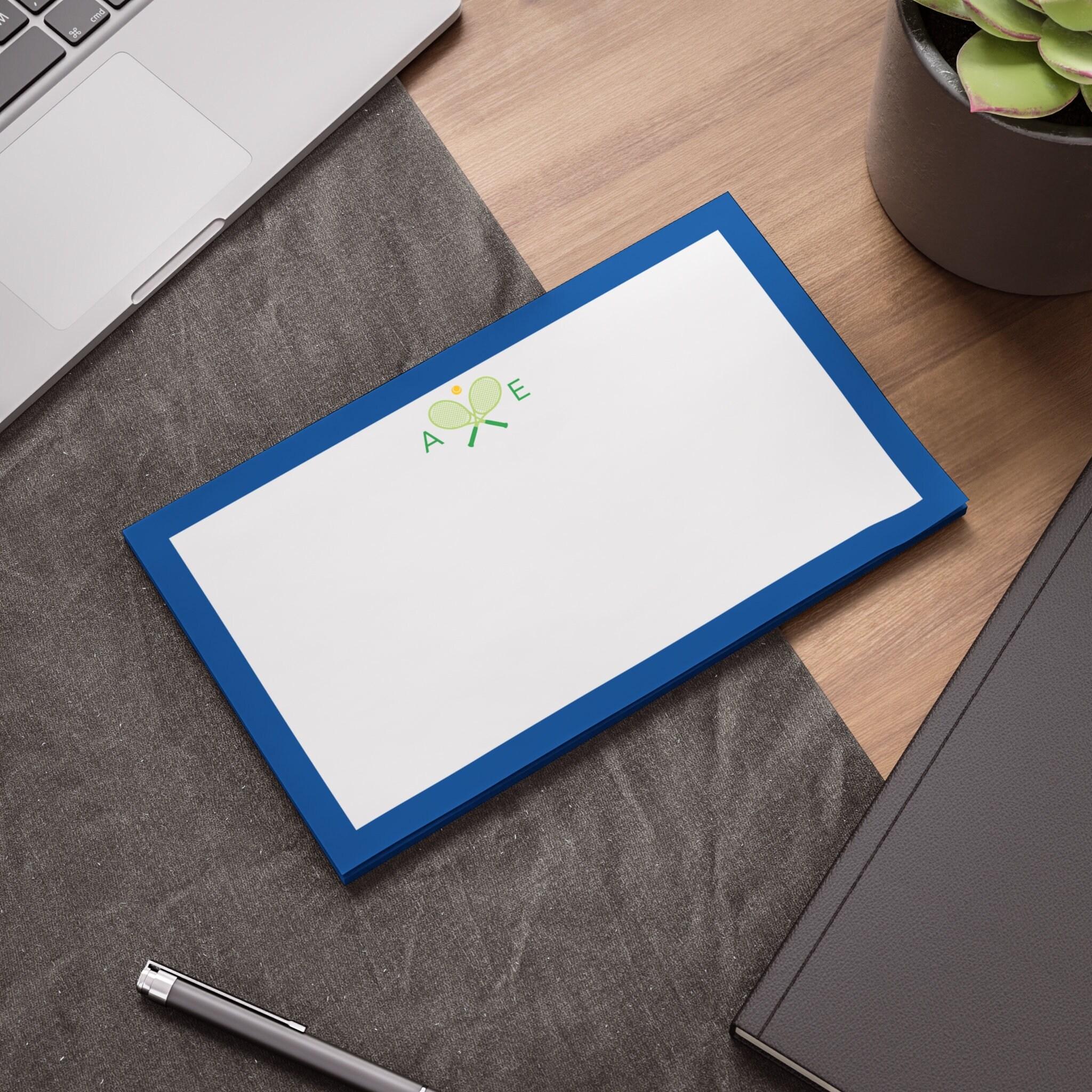 Custom Tennis Monogram Post-it® Note Pads Large Note Taking Pad Gift ...