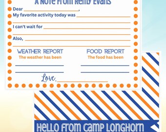 Summer Camp Printable Postcards Summer Camp Printable Post - Etsy