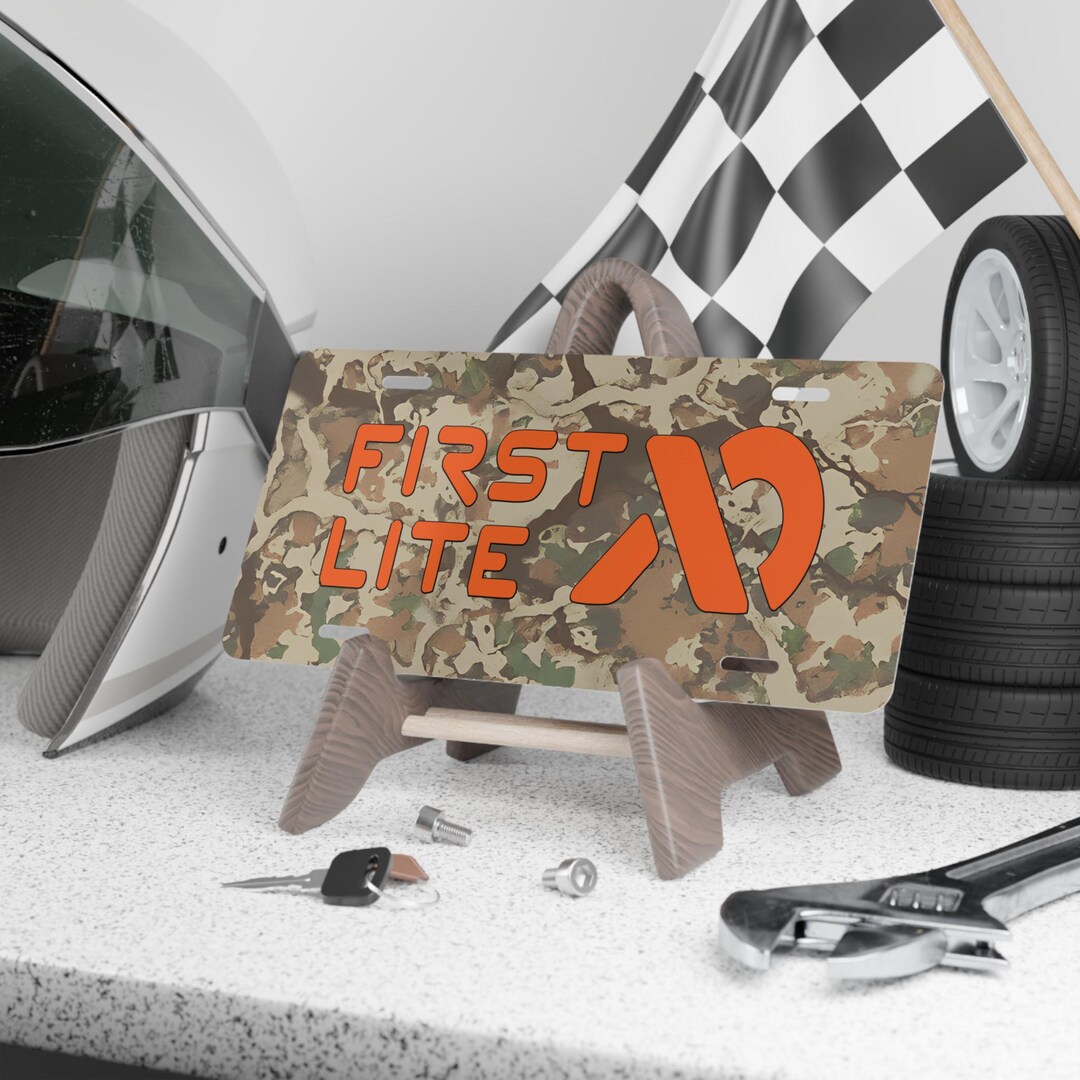 Custom Camo Vanity Plate With First Lite Fusion Camo - Etsy
