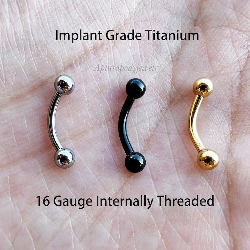 Titanium Curve Stud - Etsy