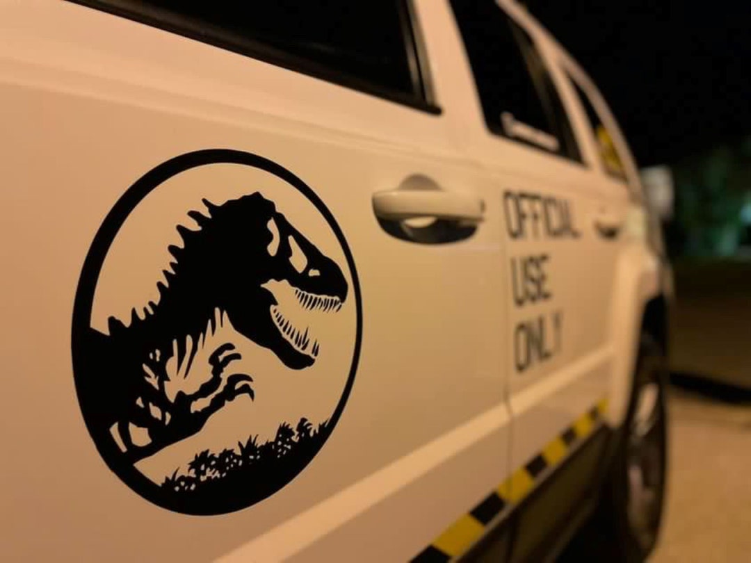 Jurassic Park Logo Decal Matte Black 11 Inch Pack Of One Etsy