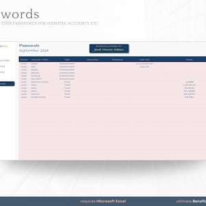 Ultimate Beneficiary Statement - Microsoft Excel - Instant Download ...