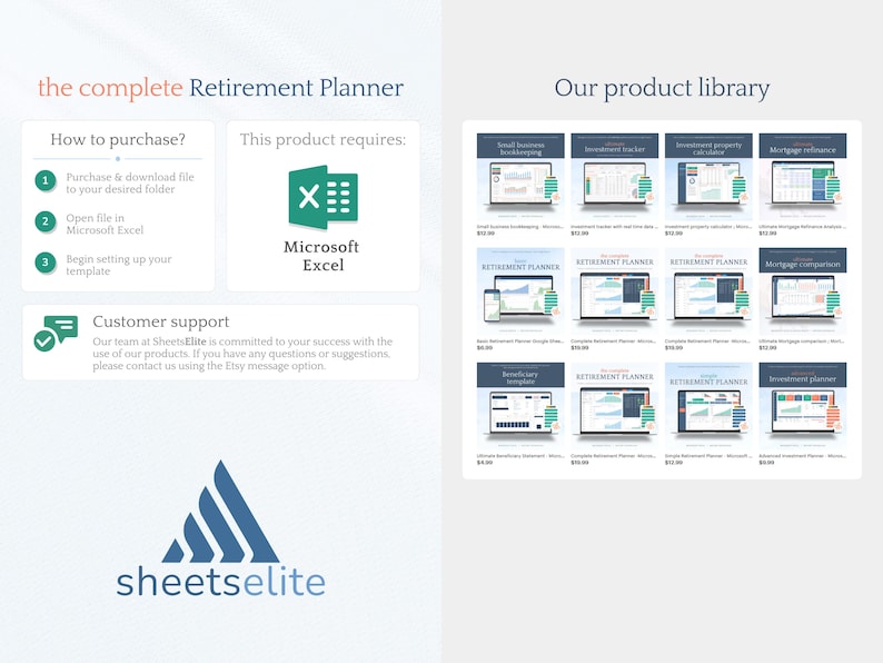 Complete Retirement Planner - Microsoft Excel-instant Download ...