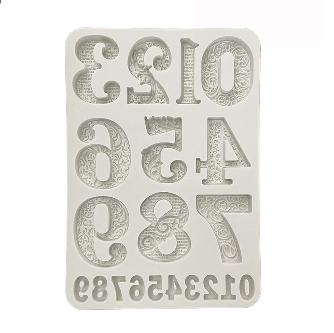 Silicone Mold Numbers 14.8x10.5 CM - Etsy