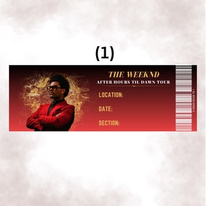 The Weeknd Concert Ticket Souvenir - Etsy