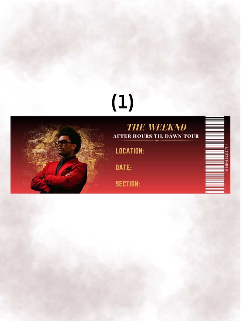 The Weeknd Concert Ticket Souvenir - Etsy