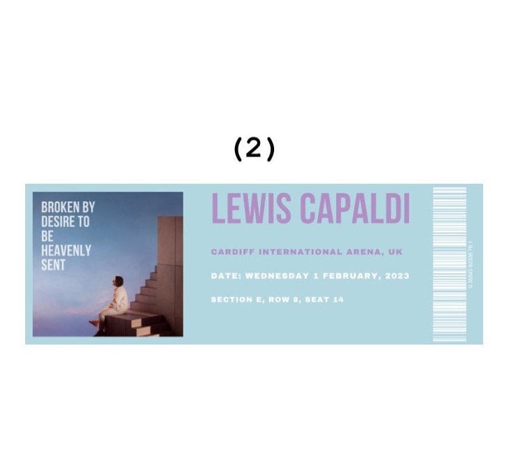 Lewis Capaldi Concert Ticket Souvenir 2023 Tour - Etsy