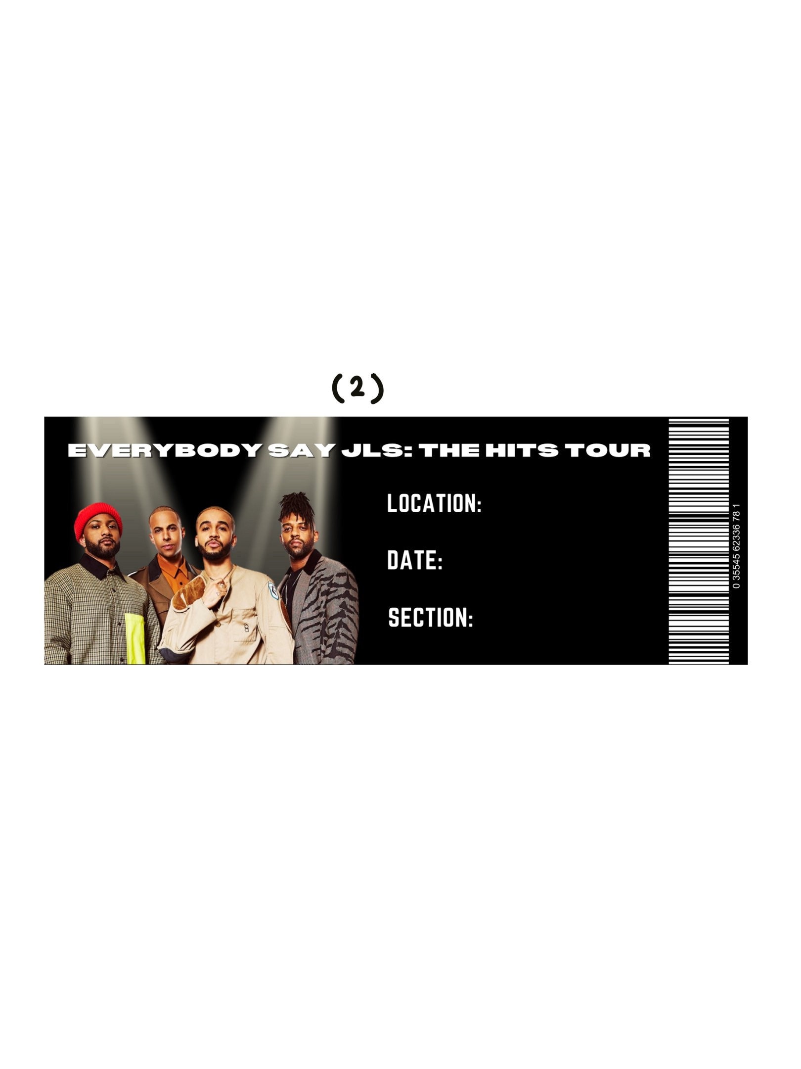 JLS Concert Ticket the Hits Tour 2023 - Etsy UK