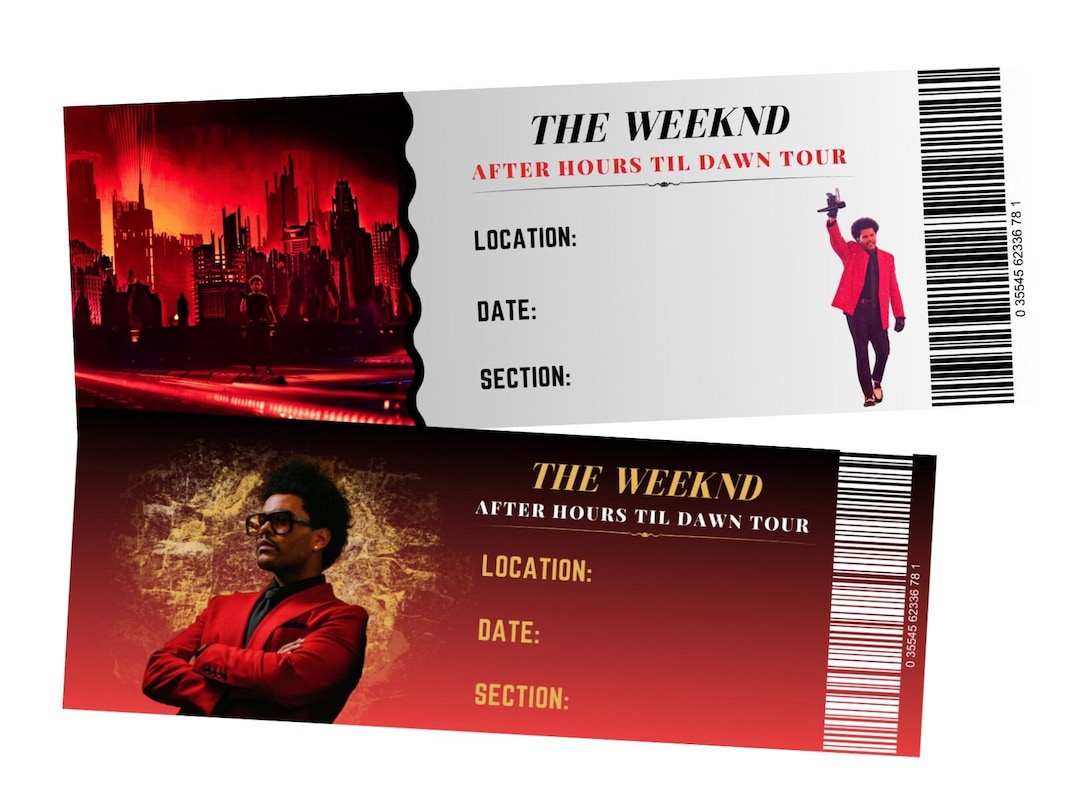 The Weeknd Concert Ticket Souvenir - Etsy