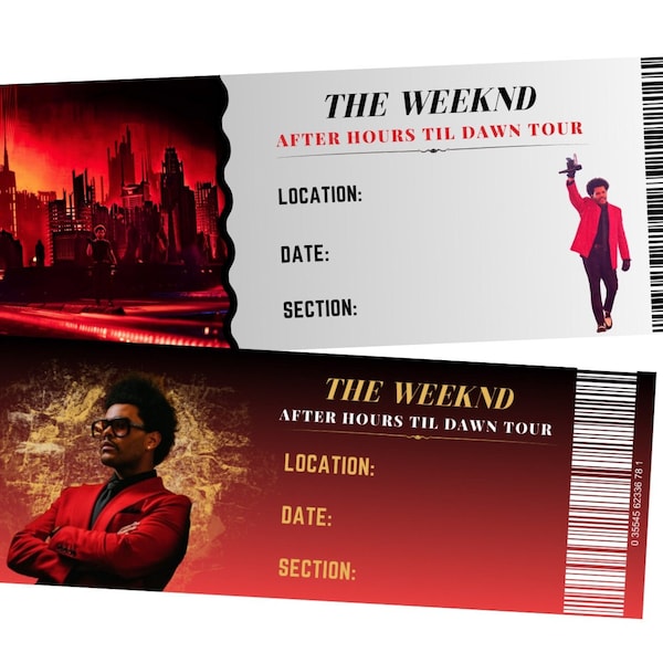 Souvenir Concert Ticket the Weeknd - Etsy