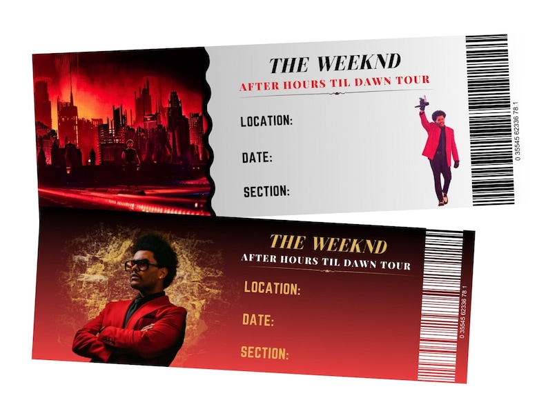 The Weeknd Concert Ticket Souvenir - Etsy