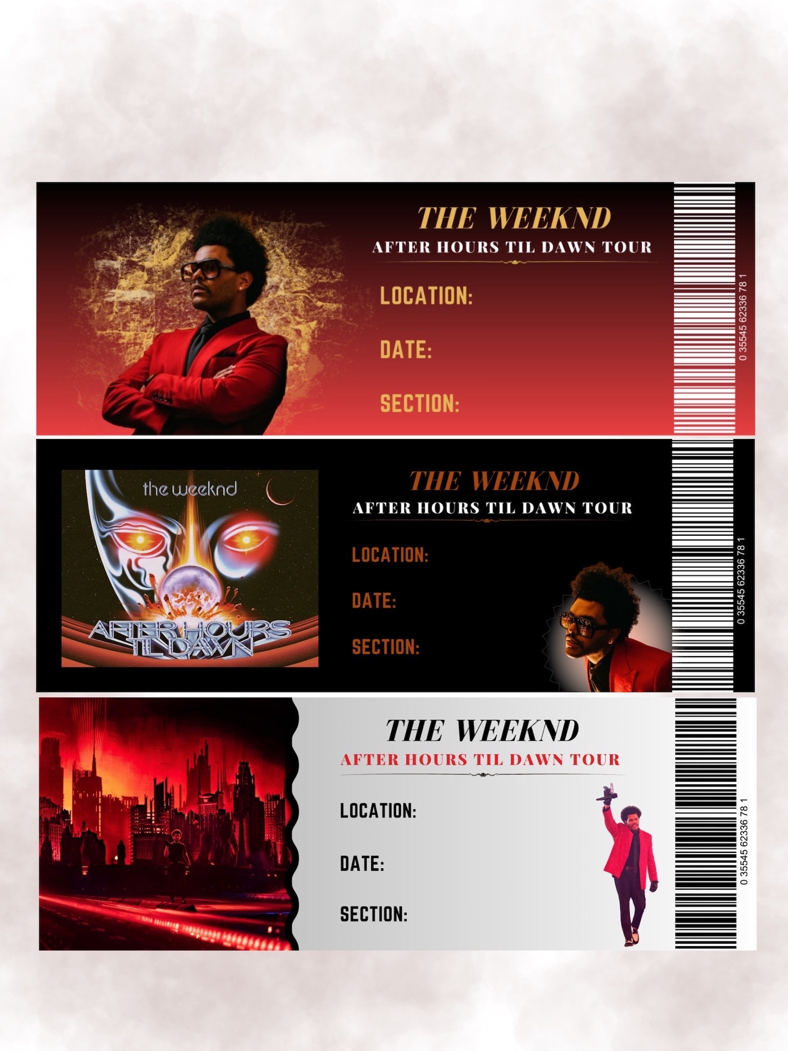 The Weeknd Concert Ticket Souvenir - Etsy