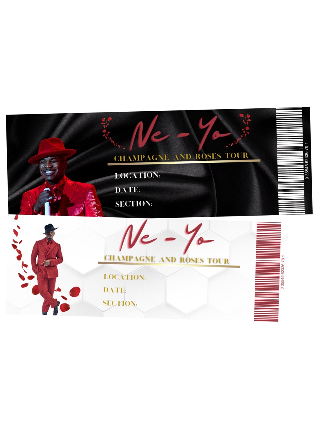 Ne-yo Souvenir Ticket Champagne and Roses Tour - Etsy