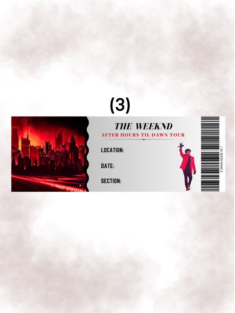 The Weeknd Concert Ticket Souvenir - Etsy