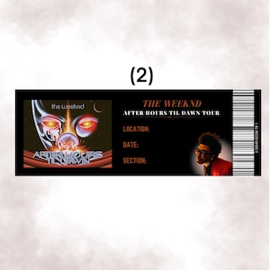 The Weeknd Concert Ticket Souvenir - Etsy