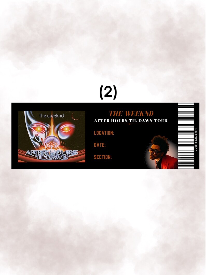 The Weeknd Concert Ticket Souvenir - Etsy