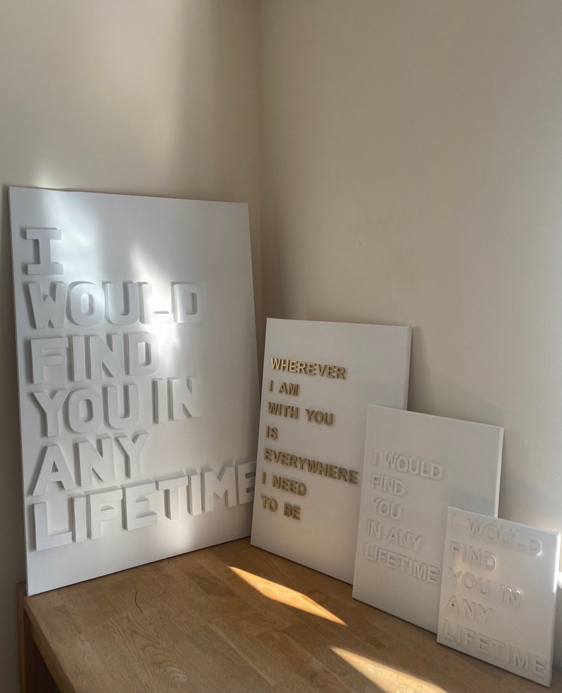 I Would Find You in Any Lifetime Quote Canvas - Etsy