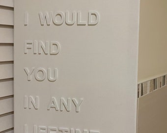I Would Find You in Any Lifetime Quote Canvas - Etsy