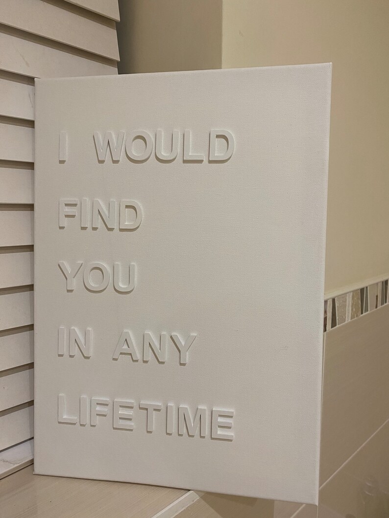 I Would Find You in Any Lifetime Quote Canvas - Etsy