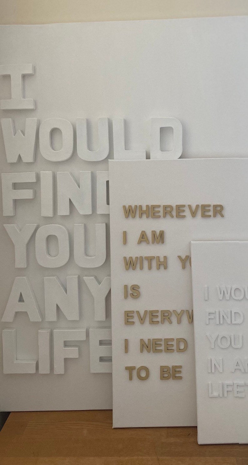 I Would Find You in Any Lifetime Quote Canvas - Etsy