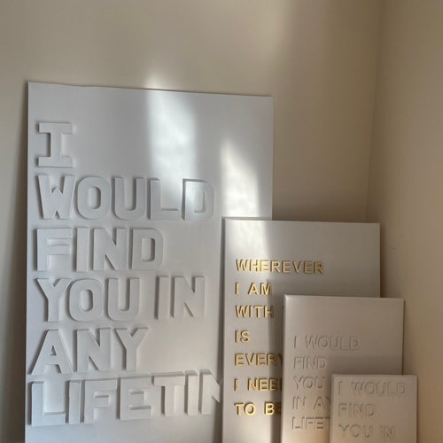 I Would Find You in Any Lifetime Quote Canvas - Etsy
