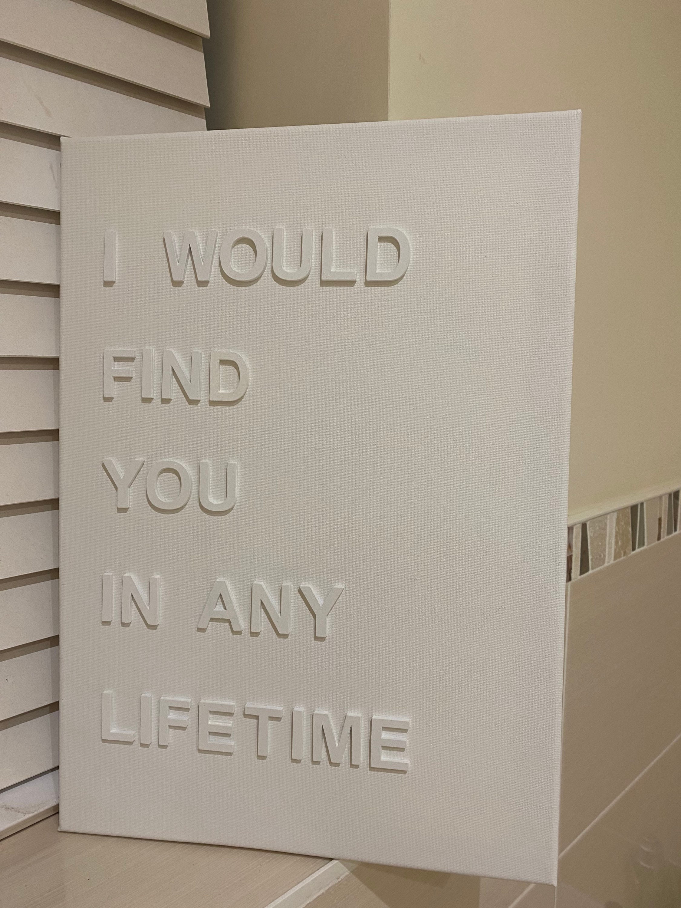 I Would Find You in Any Lifetime Canvas - Etsy