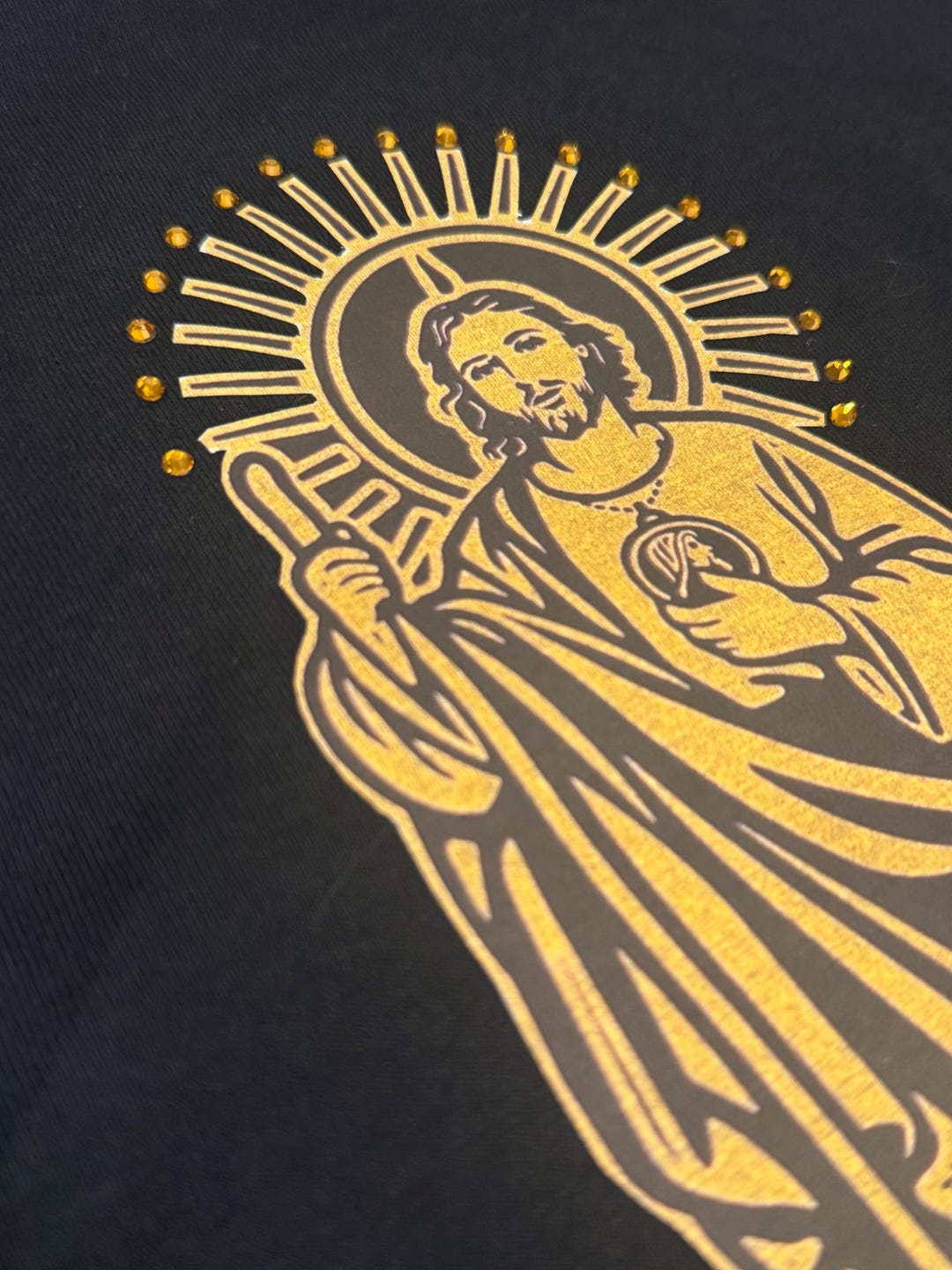 San Judas Tadeo Rhinestone T-shirt - Etsy