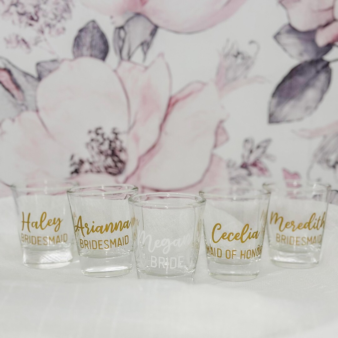 Personalized Shot Glass | Wedding Shot Glass | Bridesmaid Shot Glass ...