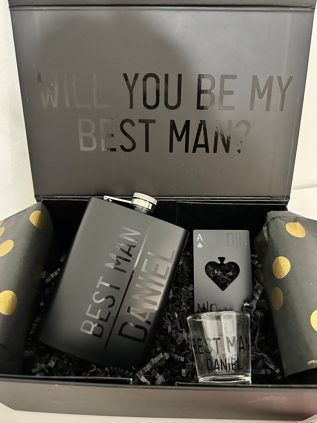 Groomsman Gift Box | Best Man Gift Box | Gift for Him | Groomsman Flask ...