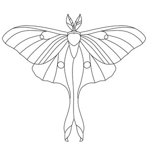 Luna Moth Stained Glass Pattern - Etsy