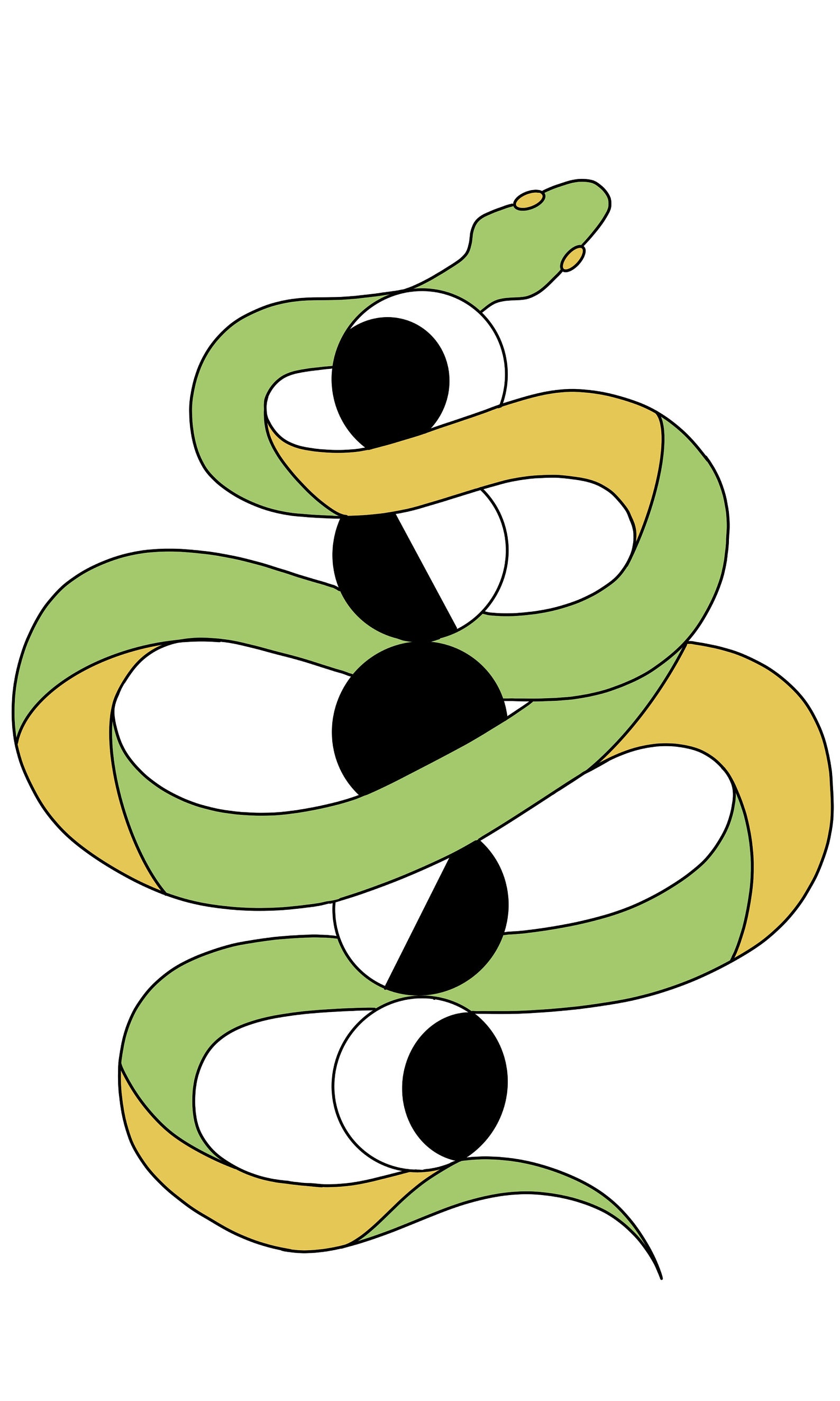 Serpent With Moon Phases Stained Glass Pattern - Etsy