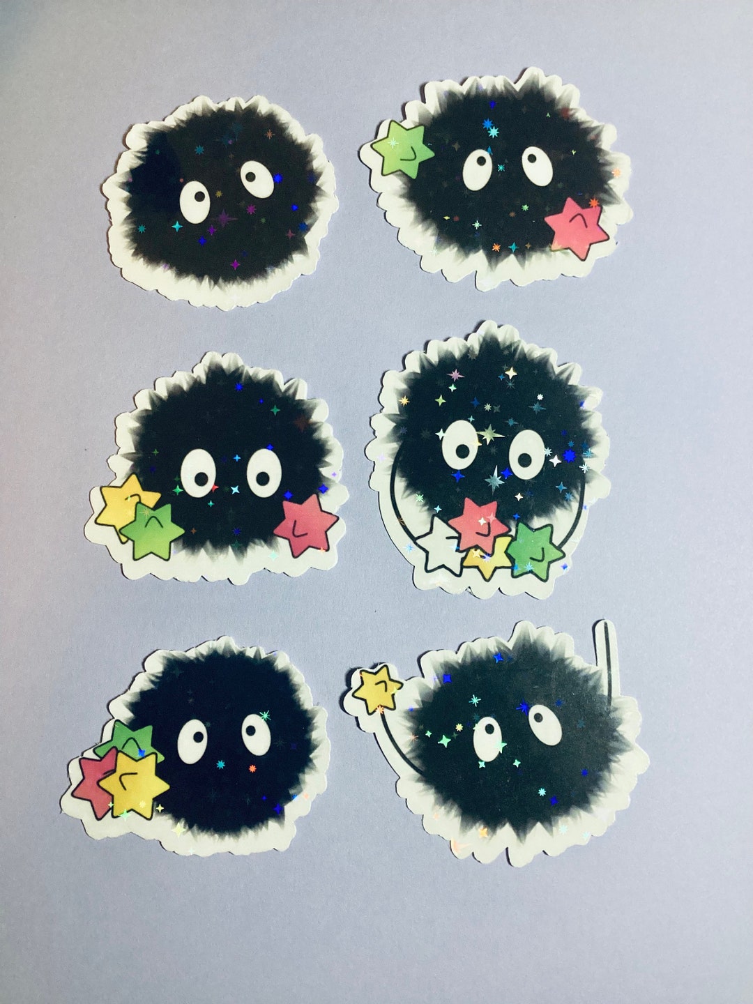 Soot Sprites Holographic Stickers - Etsy