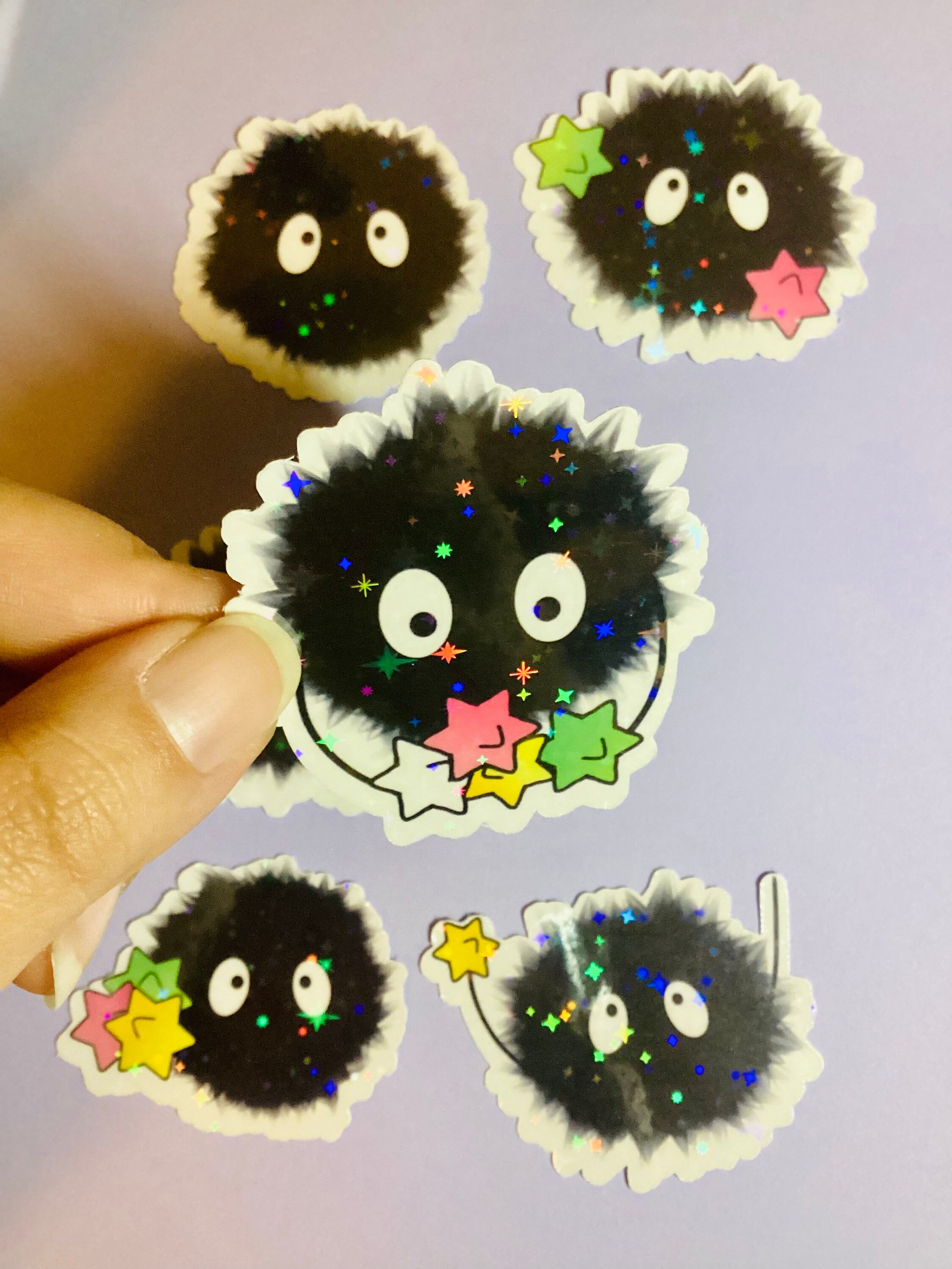 Soot Sprites Holographic Stickers - Etsy