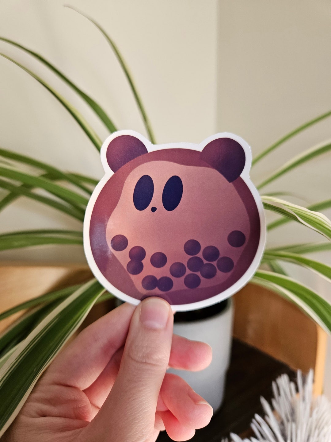 Cute Milk Tea Bubble Tea Bear Sticker Boba Brown Bear Vinyl Sticker ...