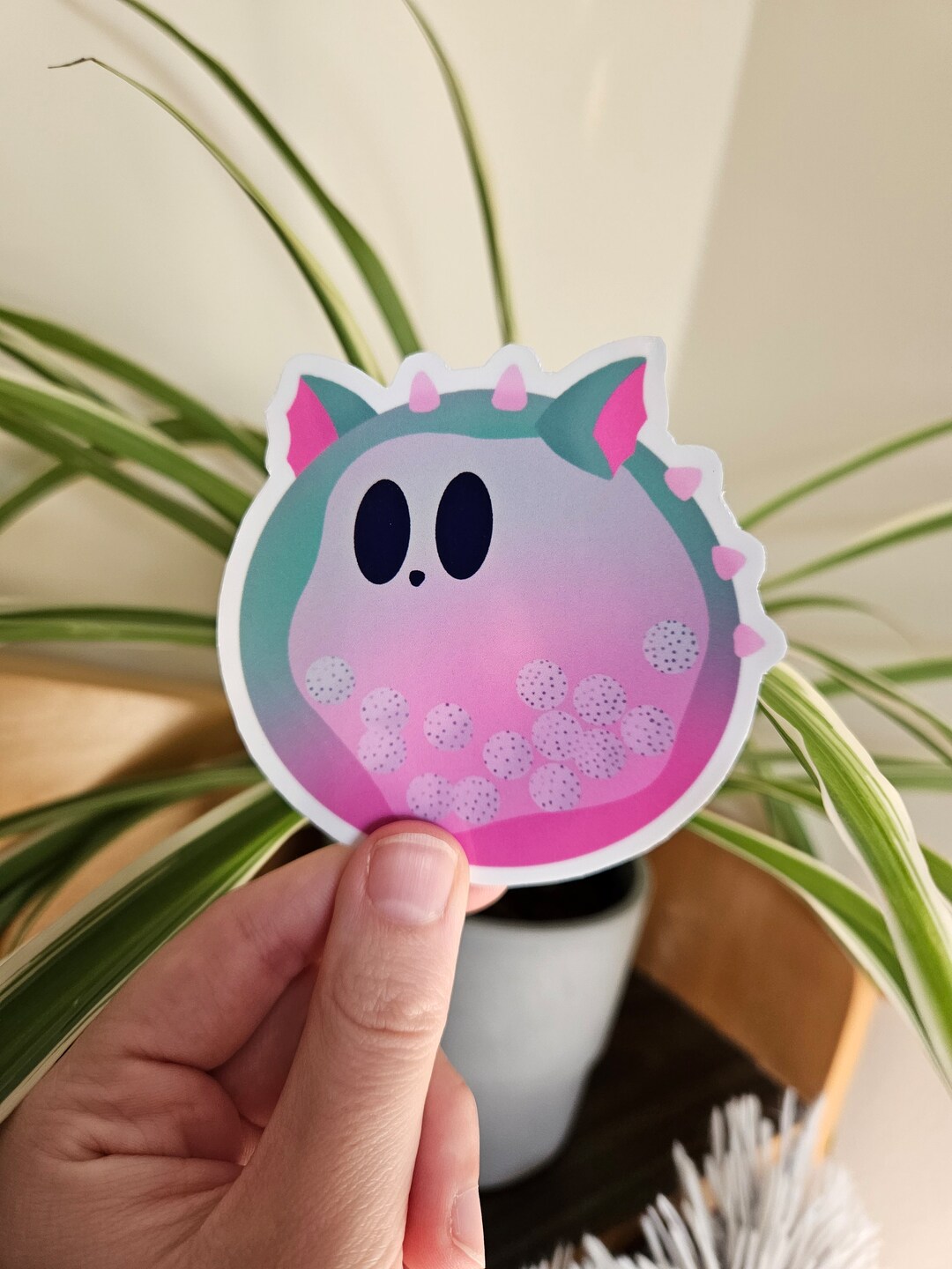 Cute Bubble Tea Dragon Sticker Dragon Fruit Boba Vinyl Mythological ...