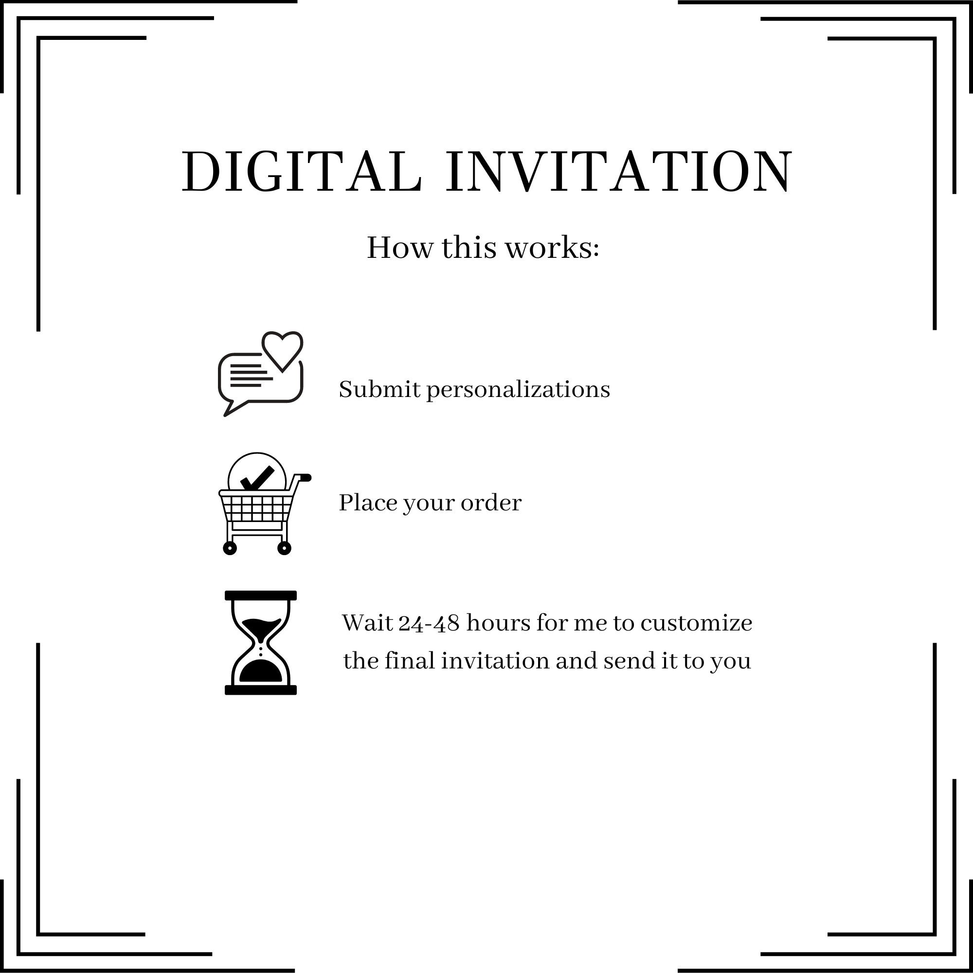 Digital Wedding Invitation, Modern Font, Simple, Future Mrs., Love ...