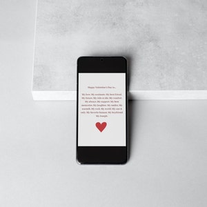 Loving Valentine's Day Card, Custom Valentine's Day Card, Cute ...