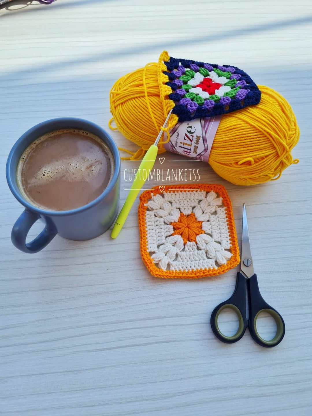 Earthy Granny Square Sets of 16 Crochet Pcs of 20 Unblocked - Etsy